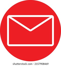 Red Mail Icon Email Icon Vector Stock Vector (Royalty Free) 2157908469 ...