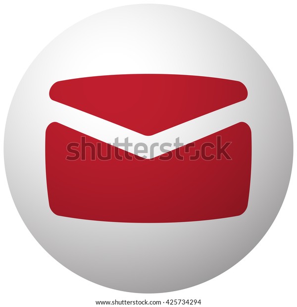 Red Mail Icon On White Ball: เวกเตอร์สต็อก (ปลอดค่าลิขสิทธิ์) 425734294 ...