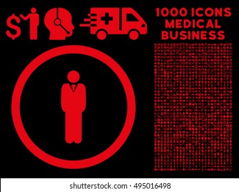 Red Businessman Vector Rounded Icon Image Stock Vector (Royalty Free ...