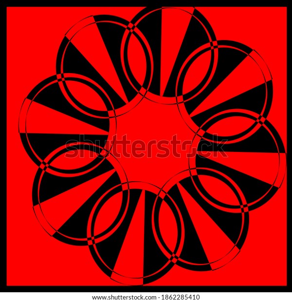 Red Mandala Flower Graphic Vector Illustration Stock Vector (Royalty ...