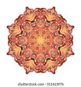 Red Mandala Vector Illustration Stock Vector (Royalty Free) 311413976 ...