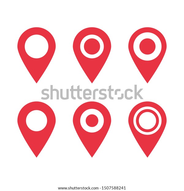 Red Maps Pin Location Map Icon: เวกเตอร์สต็อก (ปลอดค่าลิขสิทธิ์ ...