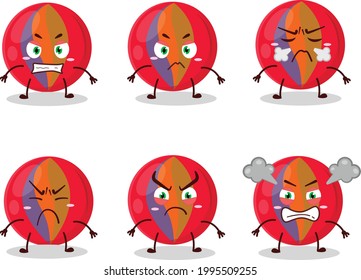 Red Marbles Cartoon Character Various Angry Stock Vector (Royalty Free ...