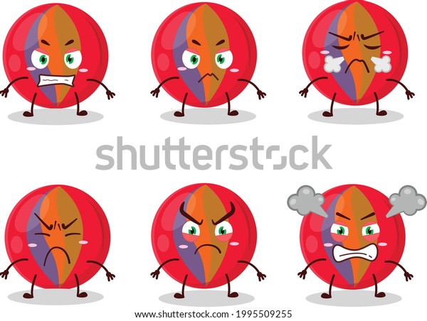 Red Marbles Cartoon Character Various Angry Stock Vector (Royalty Free ...