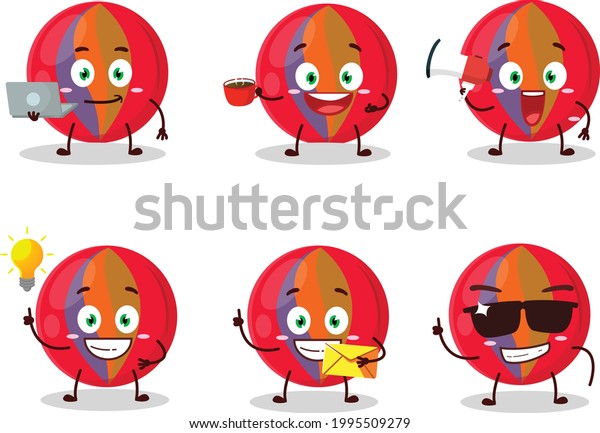 Red Marbles Cartoon Character Various Types Stock Vector (Royalty Free ...