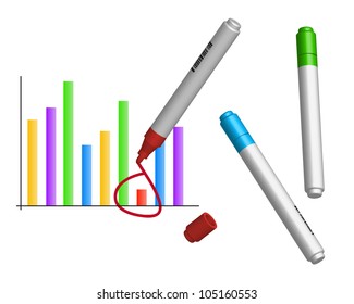 Red Marker Drawing Diagram Stock Vector (Royalty Free) 105160553 ...