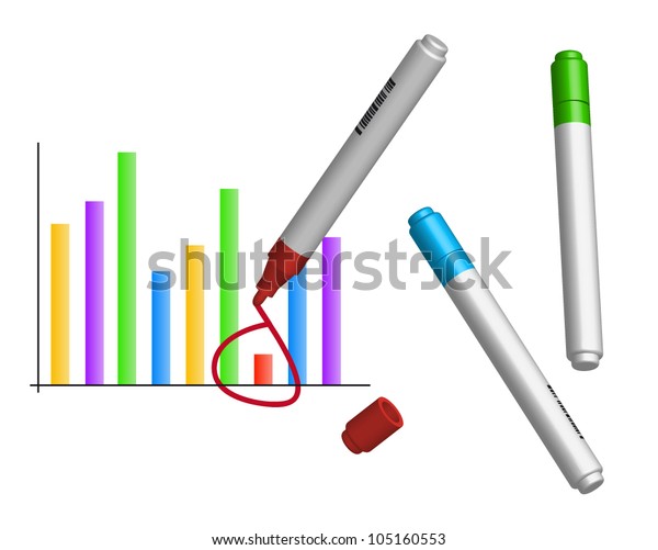 Red Marker Drawing Diagram Stock Vector (Royalty Free) 105160553 ...