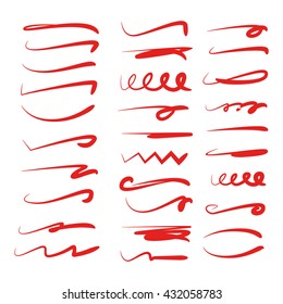 Pink Underlines Marking Text Stock Vector (Royalty Free) 432105535