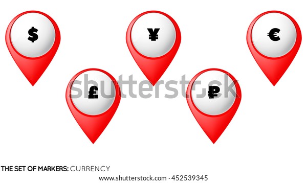 Red Marker Highlight Markers Signs Popular Stock Vector (Royalty Free ...