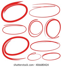 Red Circle Highlighter Marking Text Stock Vector (Royalty Free ...