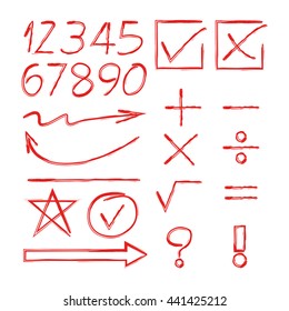 Red Math Sign Arrows Number Stock Vector (Royalty Free) 441425212 ...