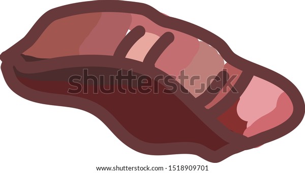 Red Meat Illustration Vector On White Stock Vector (Royalty Free ...