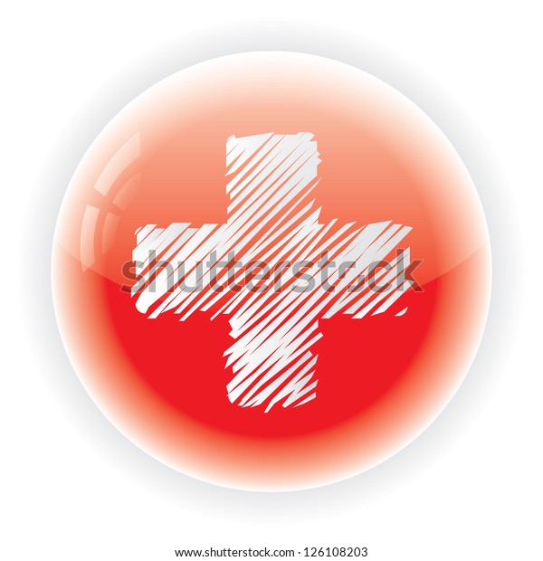 Red Medical Symbol Isolated Vector White: เวกเตอร์สต็อก (ปลอดค่า ...