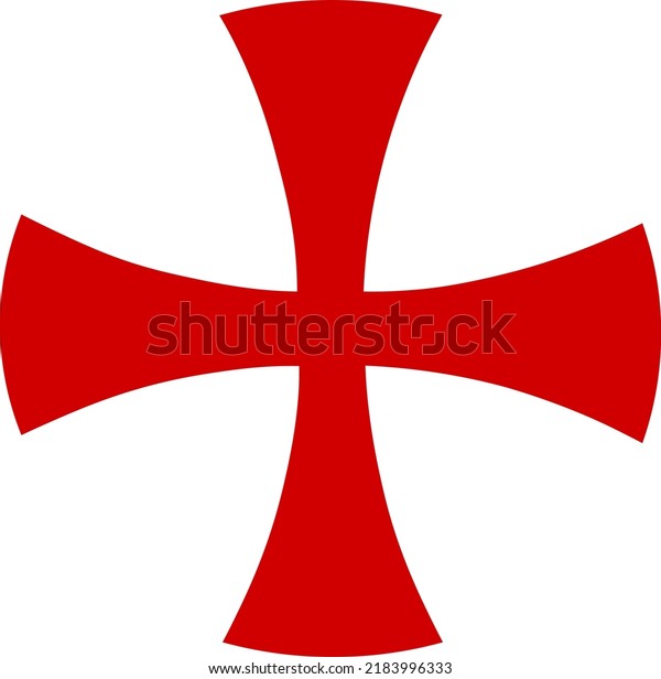 Red Medieval Maltese Templar Cross Christianity: เวกเตอร์สต็อก (ปลอดค่า ...