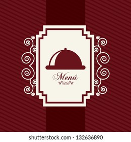 Red Menu Card Over Red Background Stock Vector (Royalty Free) 132636890 ...