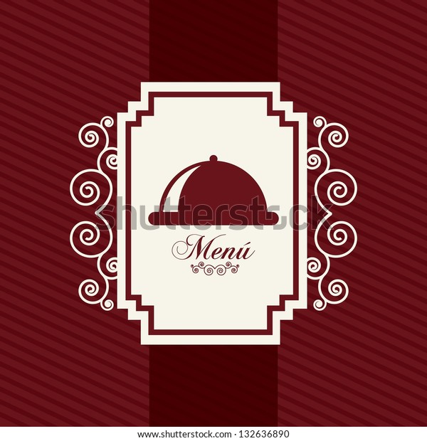 Red Menu Card Over Red Background Stock Vector (Royalty Free) 132636890
