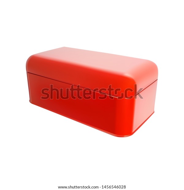 Red Metal Box On White Background Stock Vector (Royalty Free ...