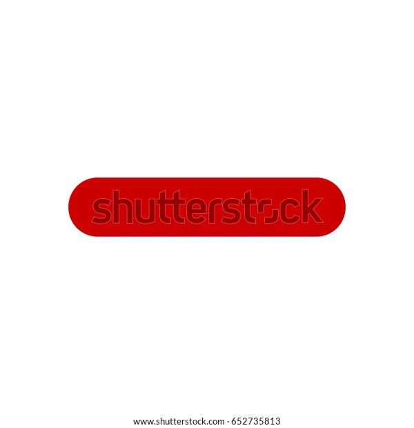 Red minus sign. Negative symbol isolated on white background. Vector EPS10