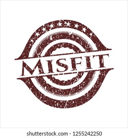 Red Misfit Rubber Grunge Texture Seal Stock Vector (Royalty Free ...
