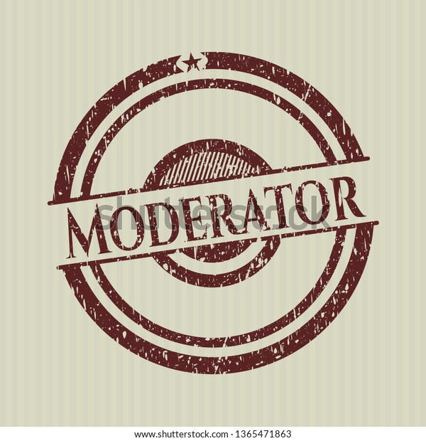 Red Moderator Distress Rubber Grunge Seal Stock Vector (Royalty Free ...