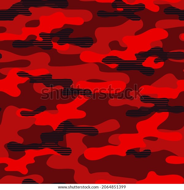 Red Modern Army Vector Camouflage Print Stock Vector (Royalty Free ...