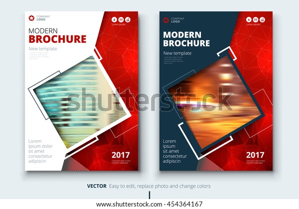 Red Modern Cover Page Design Corporate Stock Vector (Royalty Free ...