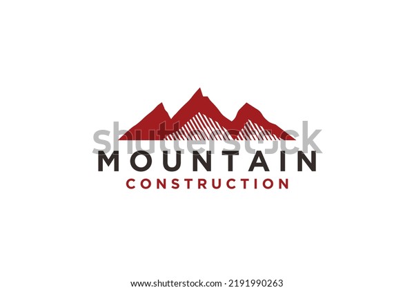 Red Mountain Logo Design Three Peaks: เวกเตอร์สต็อก (ปลอดค่าลิขสิทธิ์ ...