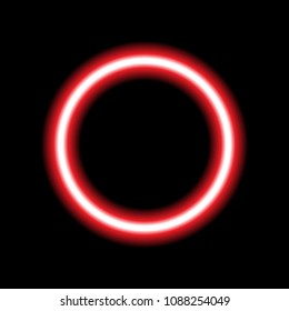 Red Neon Circle Set Isolated On Stock Vector (Royalty Free) 1088254049 ...
