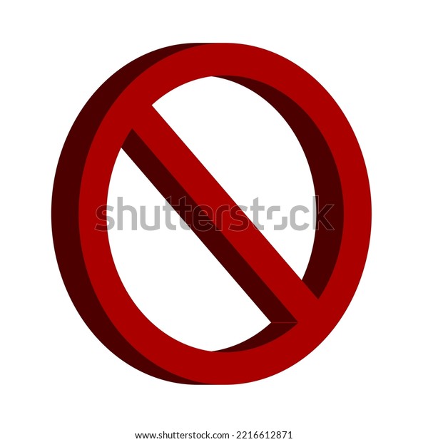 Red No Sign General Prohibition Restricted Stock Vector (Royalty Free ...