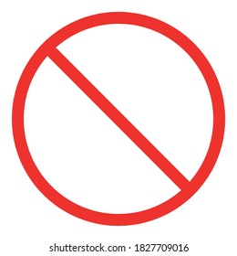 Red No Symbol Circle Red Warning Stock Vector (Royalty Free) 1827709016 ...