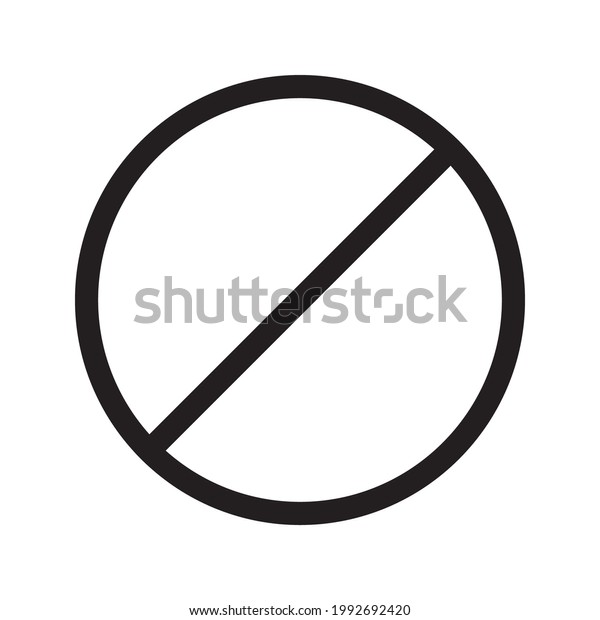 Red No Symbol Circle Red Warning Stock Vector (Royalty Free) 1992692420 ...