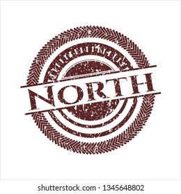 Red North Rubber Grunge Texture Seal Stock Vector (Royalty Free ...