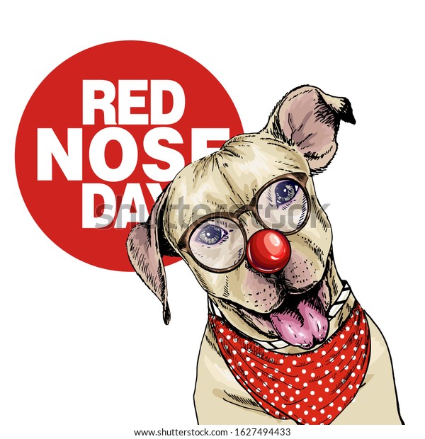 Red Nose Day Poster Vector Hand Stock Vector (Royalty Free) 1627494433 ...