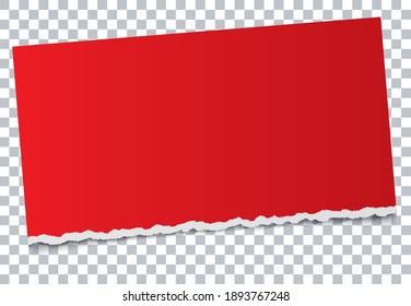 Red Note Paper Banner On Transparent Stock Vector (Royalty Free ...
