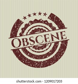 Red Obscene Distress Rubber Stamp Grunge Stock Vector (Royalty Free ...
