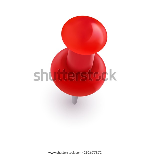 Red Office Vector Pin On White Stock Vector (Royalty Free) 292677872