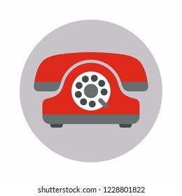 Illustration Red Ringing Phone Isolated On Stock Vector (Royalty Free ...