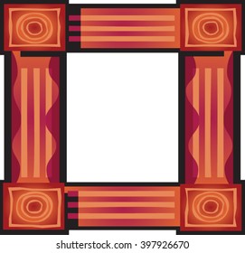 Red Orange Wooden Frame Stock Vector (Royalty Free) 397926670 ...