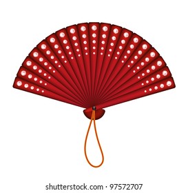 Red Oriental Fan Red Diamonds Stock Vector (Royalty Free) 97572707 ...