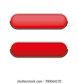 Red Oval Buttons Isolated On White Stock Vector (Royalty Free) 700064170