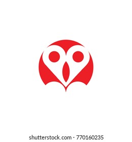 Red Owl Vector Logo Stock Vector (Royalty Free) 770160235 | Shutterstock