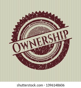 Red Ownership Rubber Grunge Texture Stamp Stock Vector (Royalty Free ...