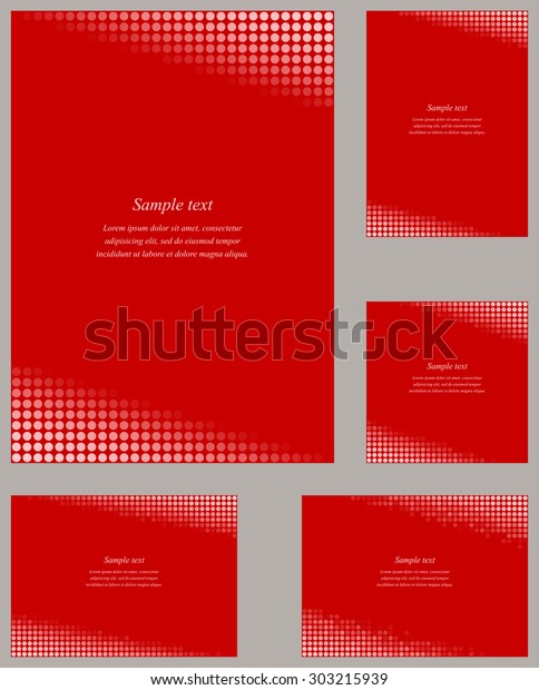 Red Page Corner Design Template Invitation Stock Vector (Royalty Free ...