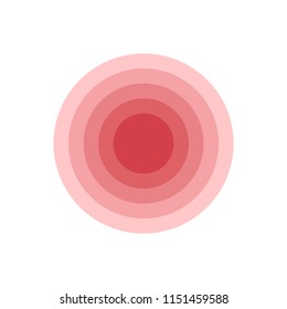 Red Pain Circle Icon Vector Template Stock Vector (Royalty Free ...