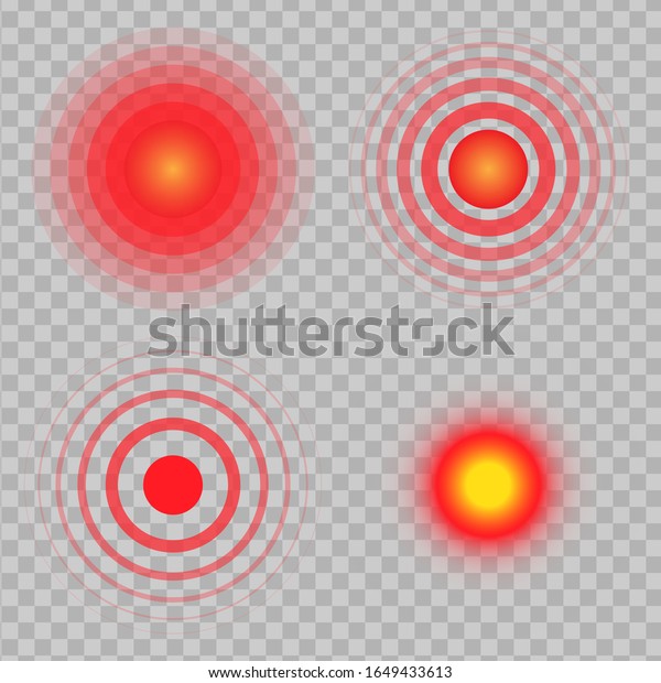Red Painful Target Marks Set Isolated Stock Vector (Royalty Free ...