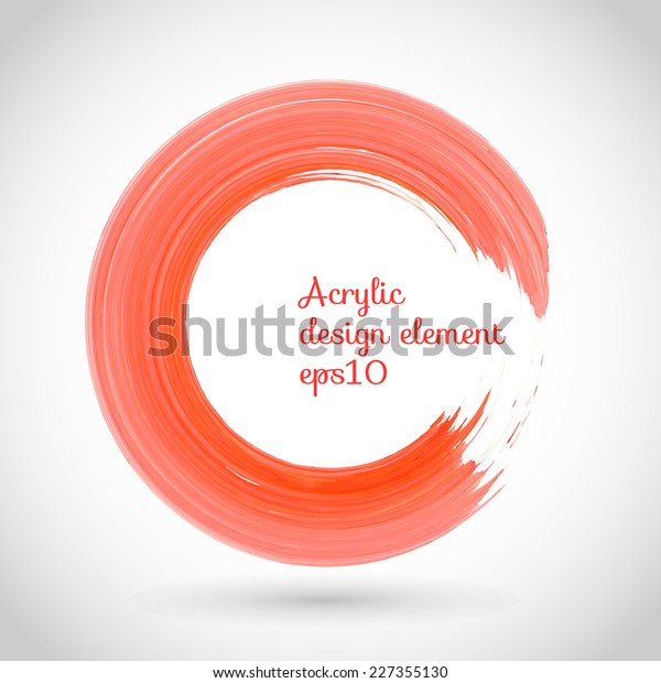 Red Paintbrush Circle Vector Illustration Stock Vector (Royalty Free ...