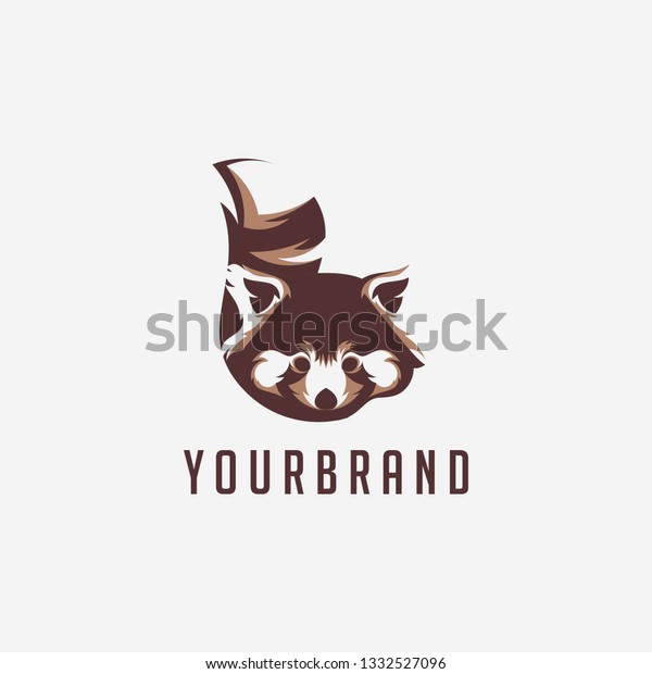 Red Panda Logo Stock Vector (Royalty Free) 1332527096