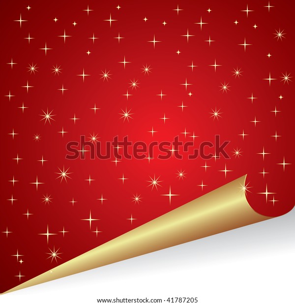 Red Paper Golden Stars Stock Vector (Royalty Free) 41787205 | Shutterstock