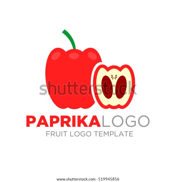 Red Paprika Logo Vector Design Fruit Stock Vector (Royalty Free ...