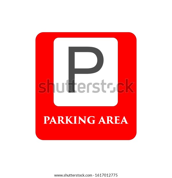 Red Parking Sign Isolated Vector Illustration Stock Vector (Royalty ...